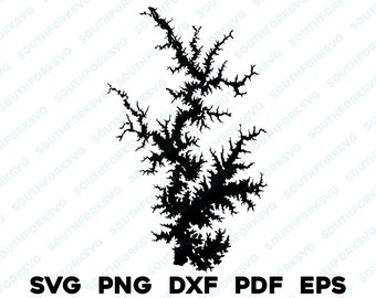 Lake Norman North Carolina Map Shape Instant Download EPS SVG DXF Lake ...