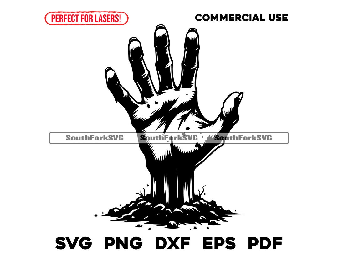 Zombie Hand Svg Png Dxf Eps Pdf | Transparent Vector Graphic Design Cut ...