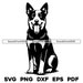 Blue Heeler Sitting Design 1 | Svg Png Dxf Eps Pdf | Vector Graphic Cut ...
