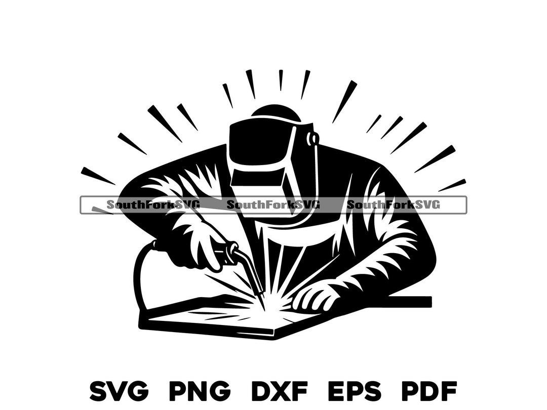 Person Welding, Welder Design | Svg Png Dxf Eps Pdf | Vector Graphic ...