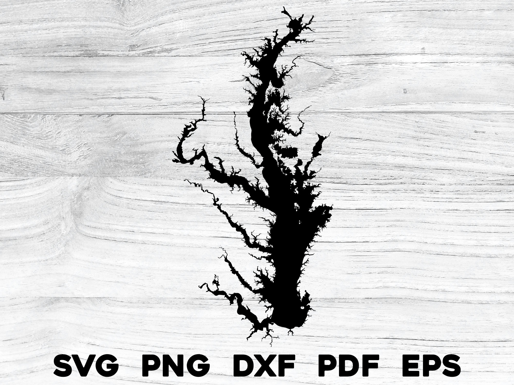 Chesapeake Bay Lake Map Shape Silhouette Svg Png Dxf Pdf Eps Vector ...