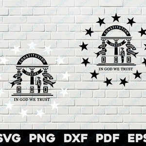Georgia State Flag Svg Png Dxf Eps Pdf Vector Graphic Design Digital ...