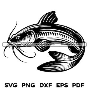 Catfish Jumping Design 3 | Svg Png Dxf Eps Pdf | Transparent Vector ...