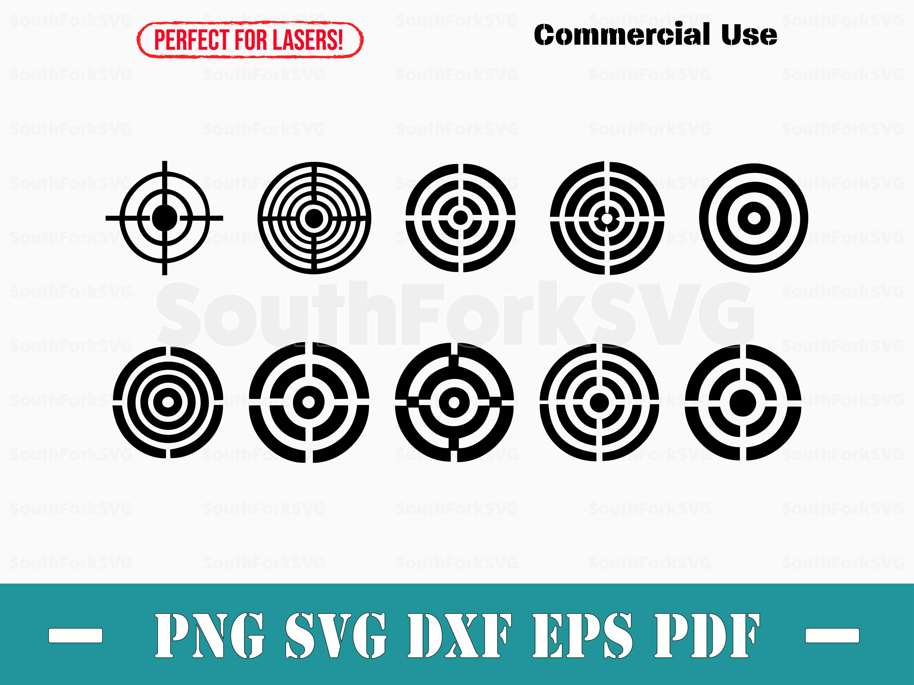 Simple Target Doodle Bundle Svg Png Dxf Eps Pdf | Vector Graphic Cut ...