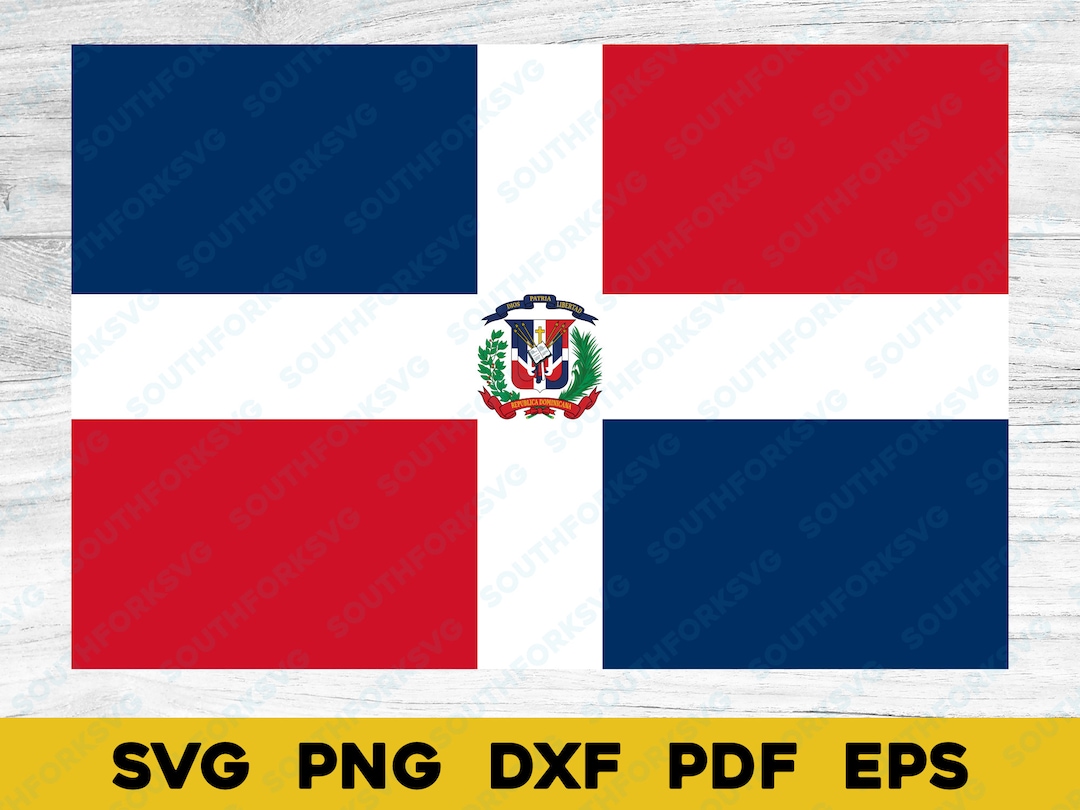 Dominican Republic Flag Svg Png Dxf Eps Pdf | Layered by Color Vector ...