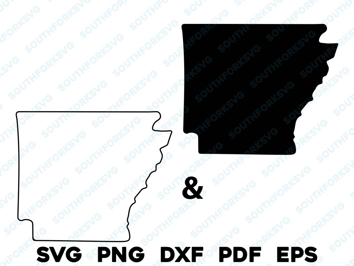 Simple Arkansas State Silhouette & Outline Shapes Svg Png Dxf Pdf Eps ...