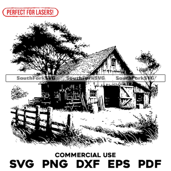Barn Dxf - Etsy