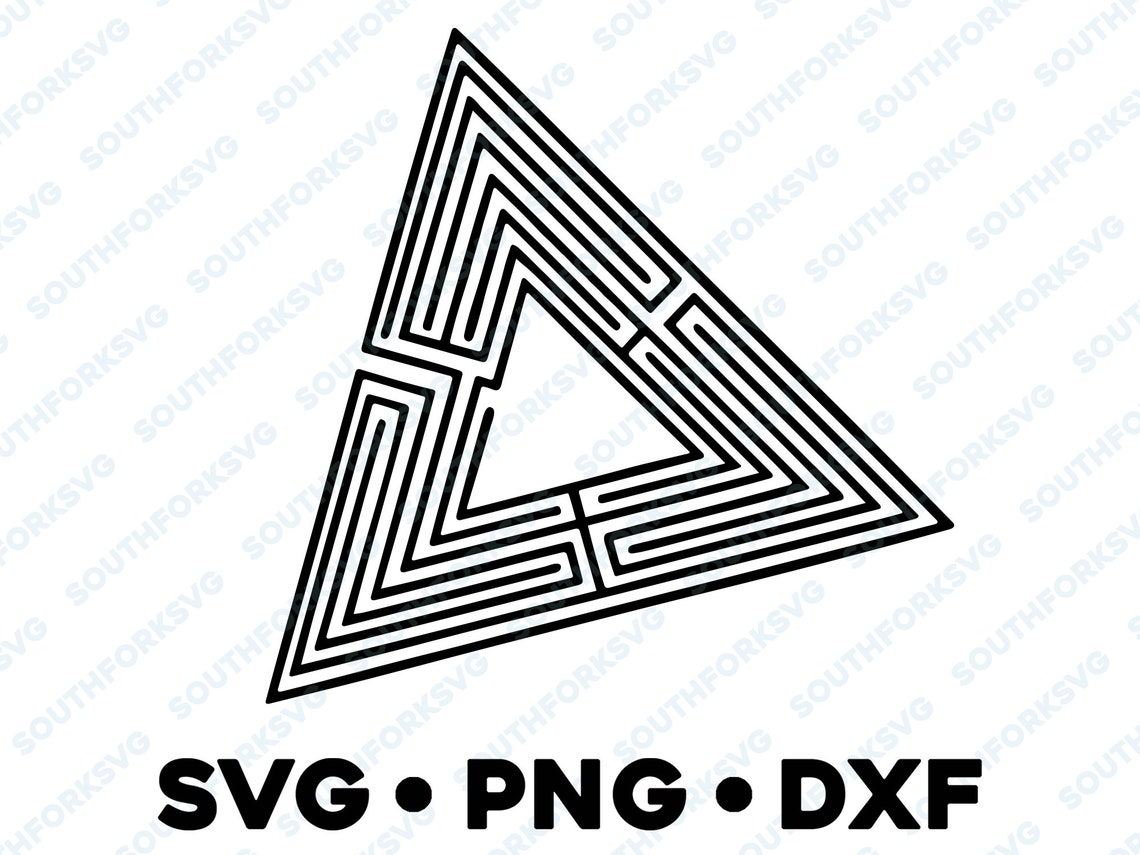 Maze Labyrinth Geometric SVG PNG DXF Symbol Vector Transparent | Etsy
