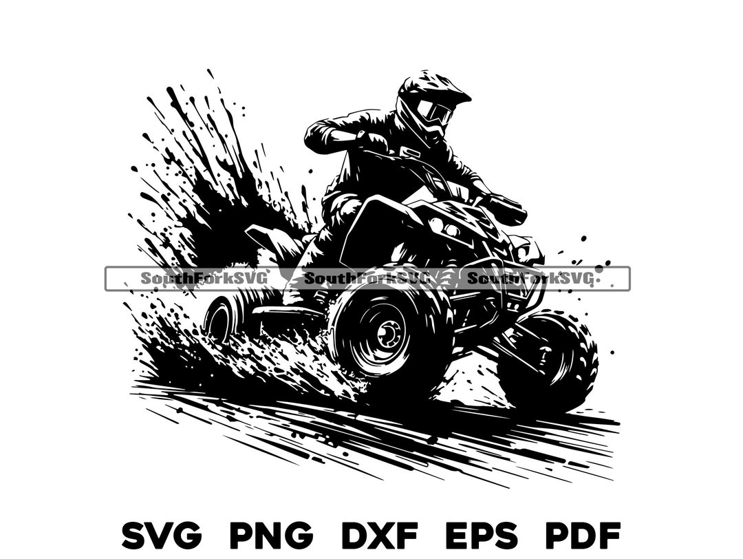 ATV Quad 4 Four Wheeler Svg Png Dxf Eps Pdf | Vector Graphic Design Cut ...