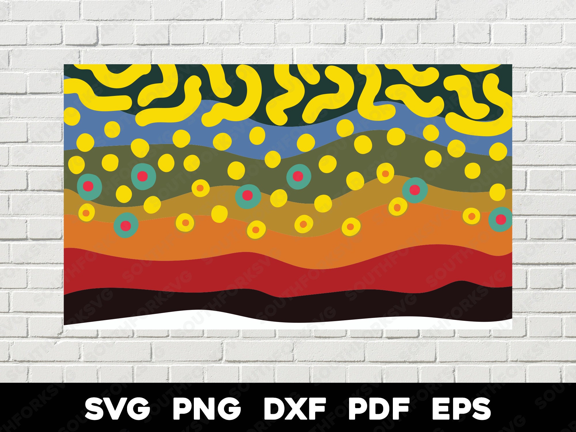 Brook Trout Skin Pattern Svg Png Dxf Eps Pdf Rainbow Brook Brown Golden ...