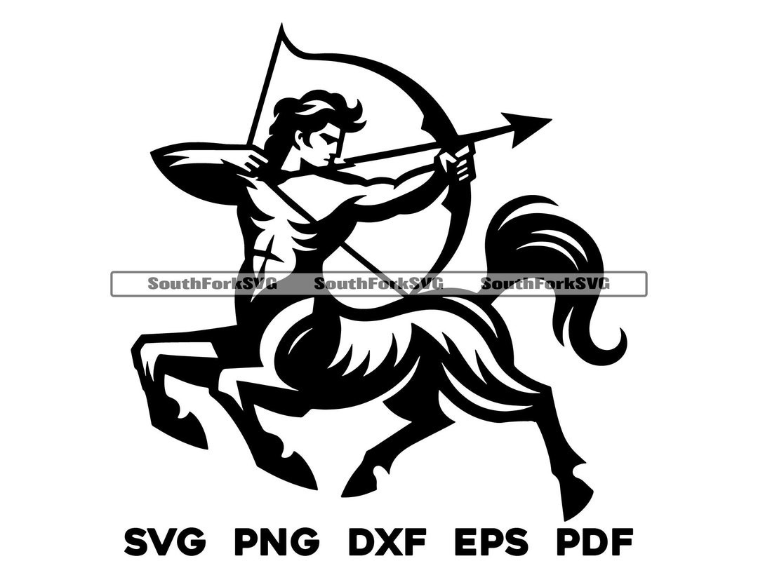 Sagittarius Zodiac Sign Design Svg Png Dxf Pdf Eps | Vector Graphic ...