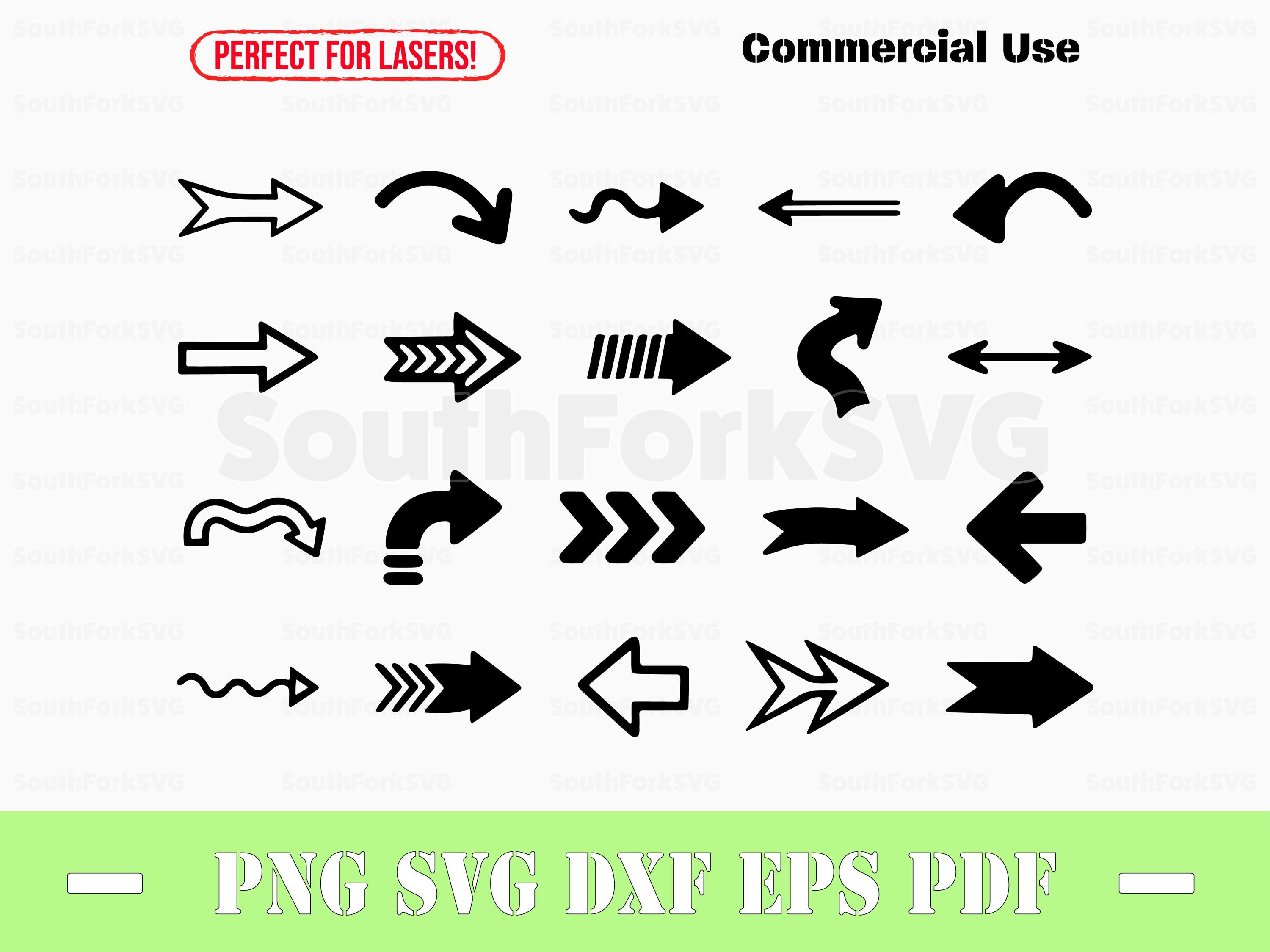 Simple Arrows SVG Bundle Svg Png Dxf Eps Pdf | Vector Graphic Cut Print ...
