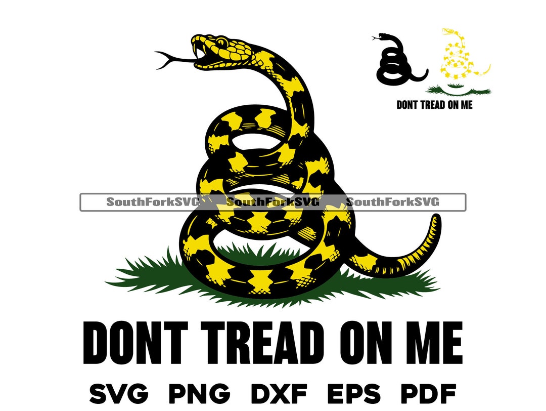Don't Tread on Me Rattlesnake Gadsden Flag Layered by Color Svg Png Dxf ...