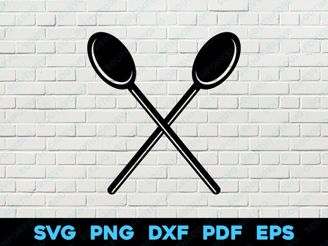 Crossed Wooden Spoons Svg Png Dxf Pdf Eps Cut File Clip Art Vector ...