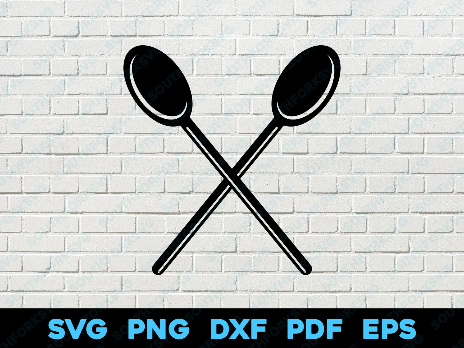 Crossed Wooden Spoons Svg Png Dxf Pdf Eps Cut File Clip Art - Etsy