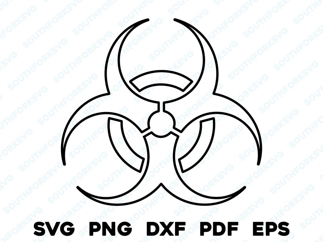 Biohazard Outline Svg Png Dxf Eps Pdf Symbol Vector - Etsy Australia