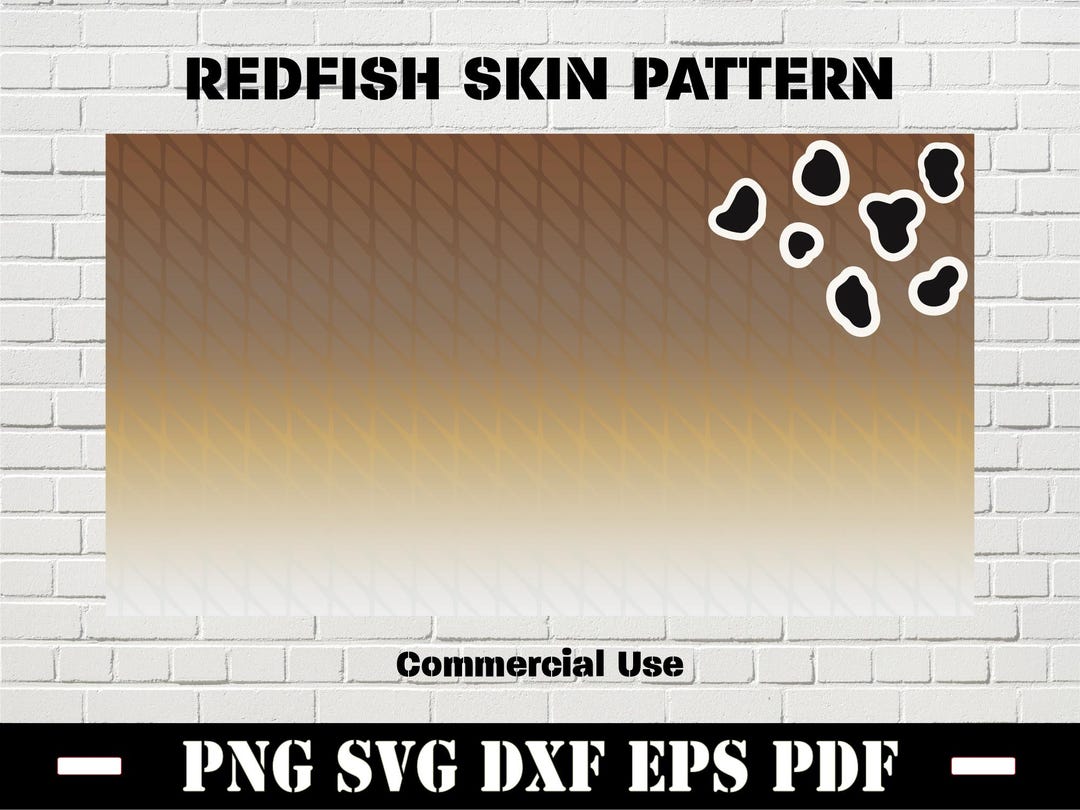 Redfish Red Drum Skin Pattern Svg Png Eps Pdf | Salmon Trout Steelhead ...