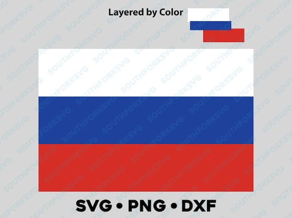 Russia National Country Flag Svg Png Dxf Layered by Color - Etsy