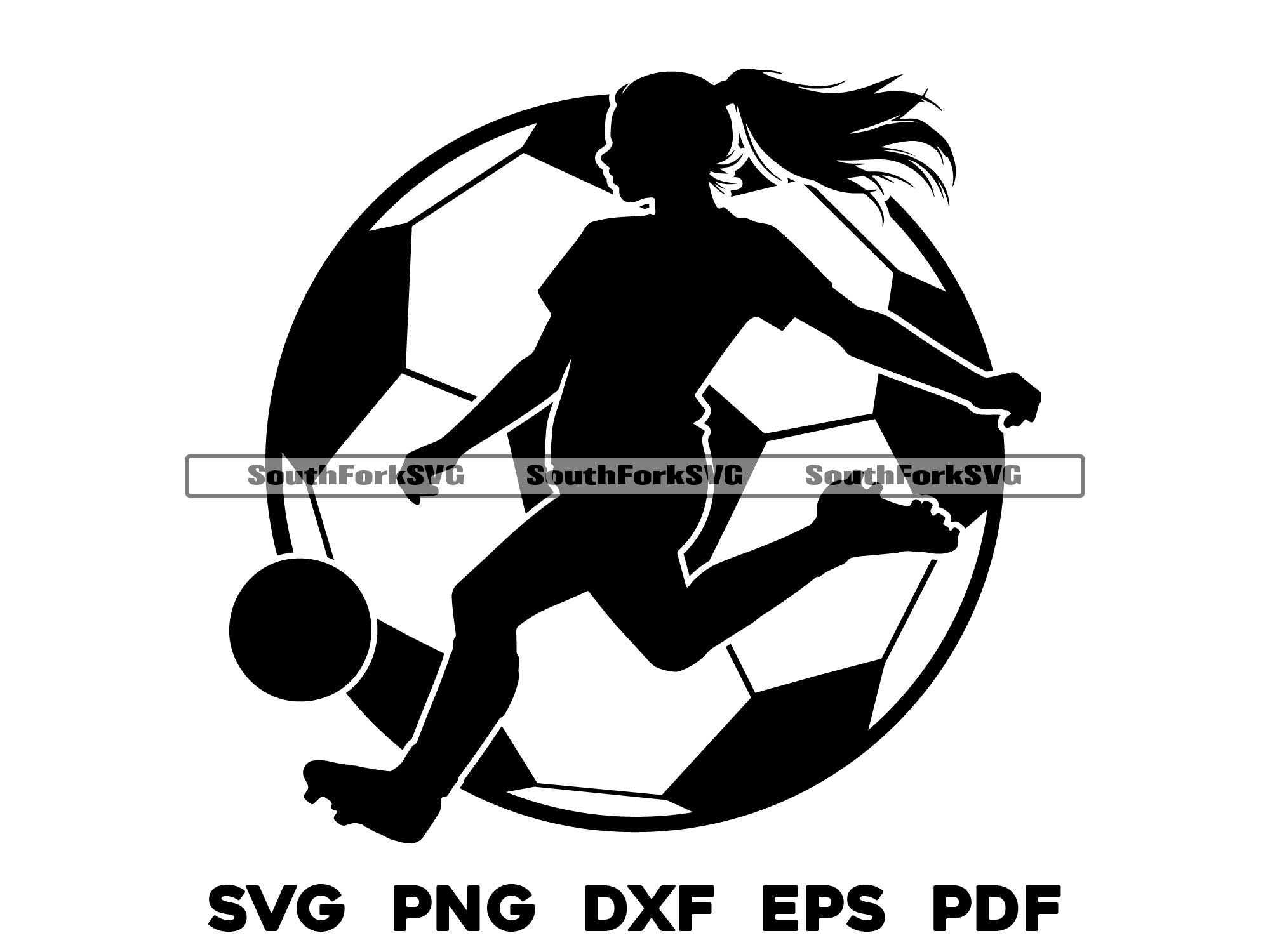 Soccer Player & Soccer Ball Logo Design | Svg Png Dxf Eps Pdf ...