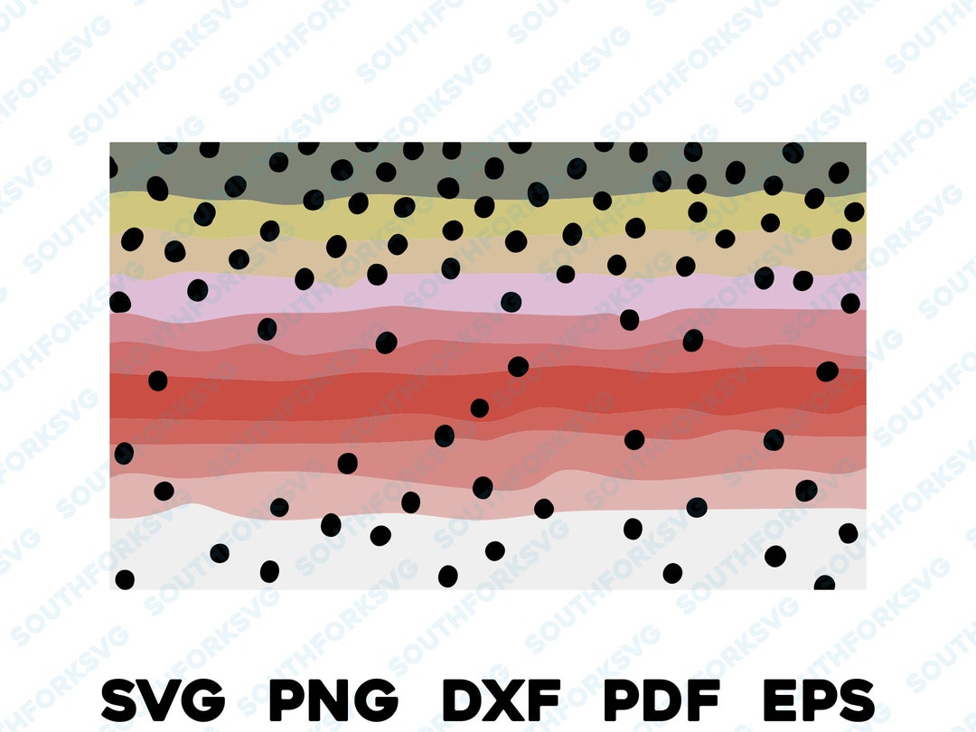 Rainbow Trout Skin Pattern Svg Png Dxf Eps Pdf Cutthroat Brook Brown ...