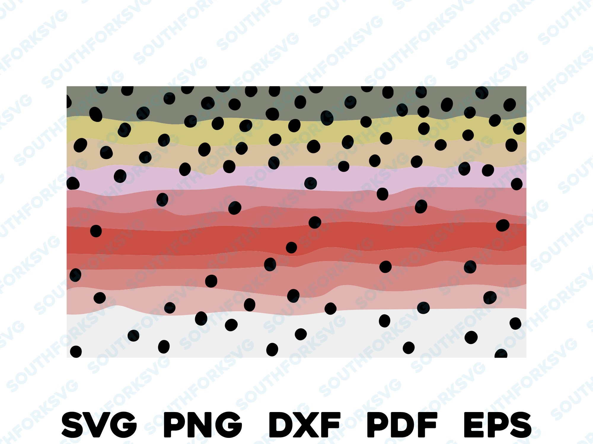 Rainbow Trout Skin Pattern svg png dxf eps pdf cutthroat brook brown ...