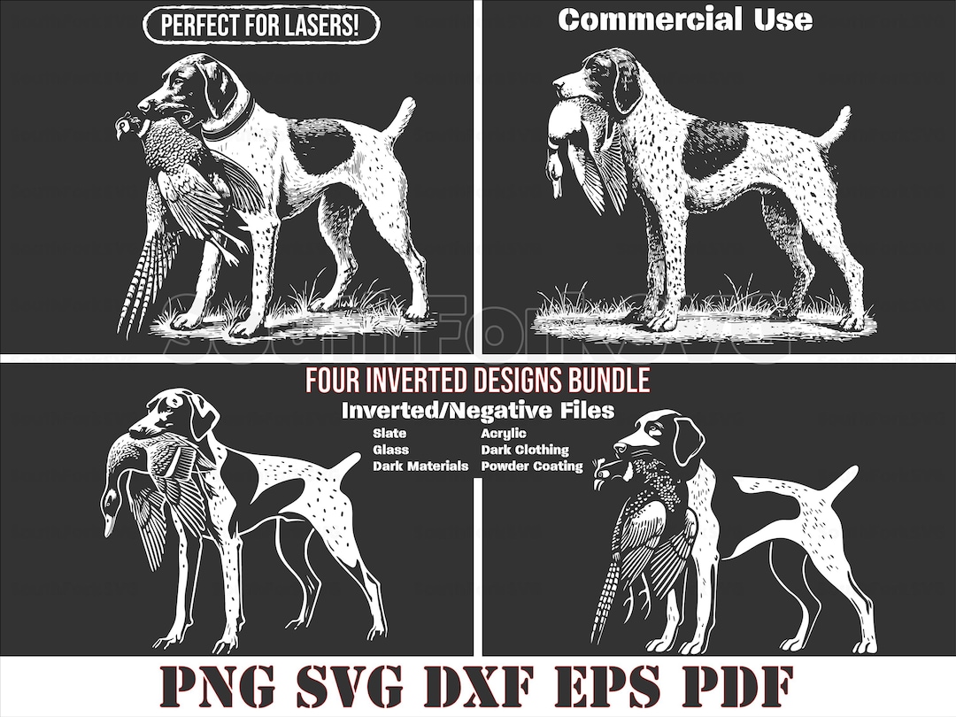 Inverted German Shorthaired Pointer Bundle Svg Png Dxf Eps Pdf Vector ...