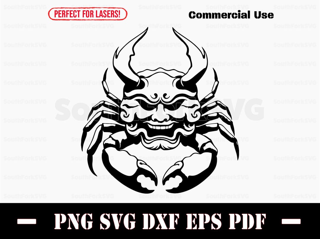 Cancer Crab Japanese Monster Zodiac Sign Symbol Svg Png Dxf Pdf Eps ...