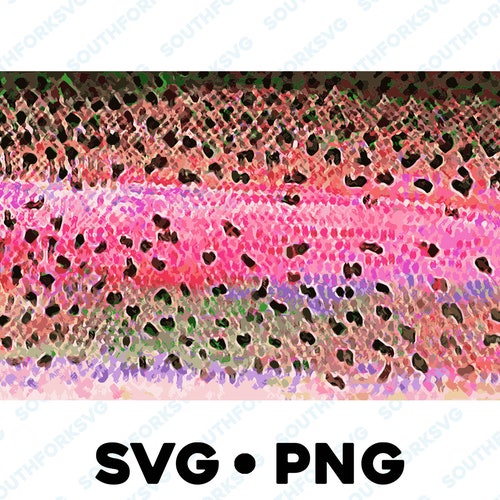 Brook Trout Skin Pattern SVG PNG Vector Transparent Cameo - Etsy