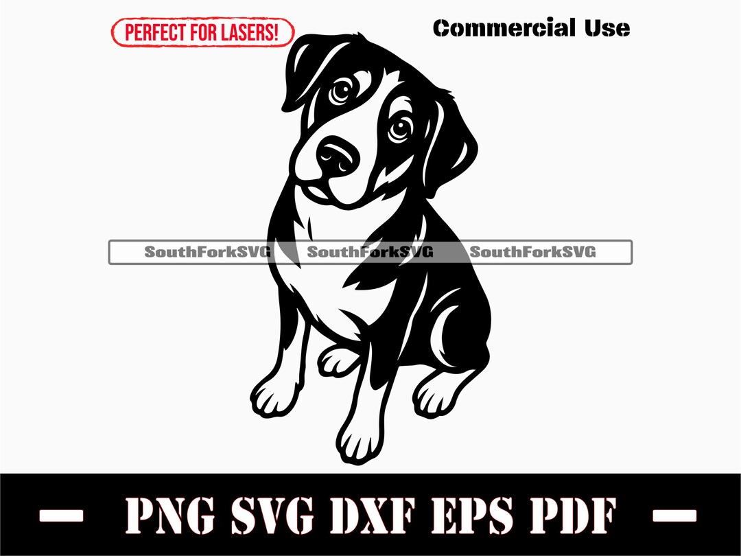 Greater Swiss Mountain Dog Begging Svg Png Dxf Eps Pdf Vector Graphic ...