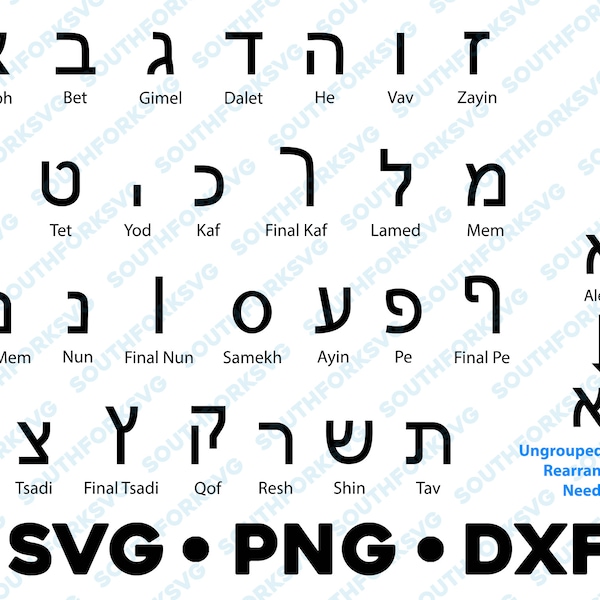 Hebrew Alphabet - Etsy