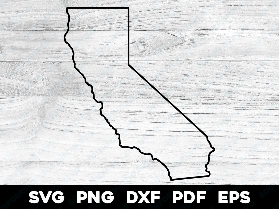 California State Shape Outline | Svg Png Dxf Eps Pdf | Vector Graphic ...