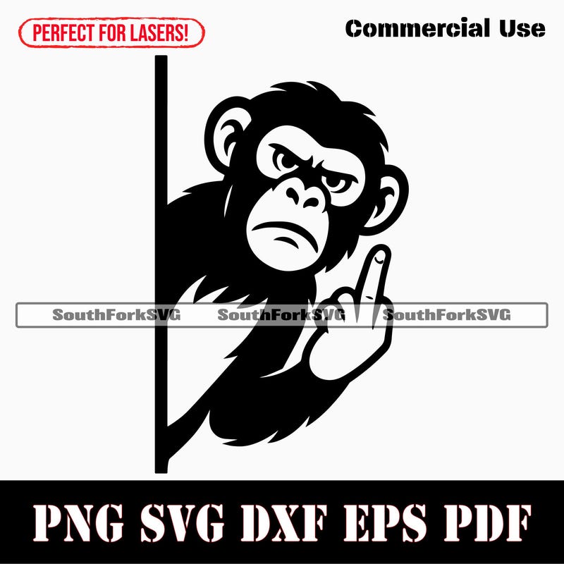 Monkey middle finger - Etsy Österreich