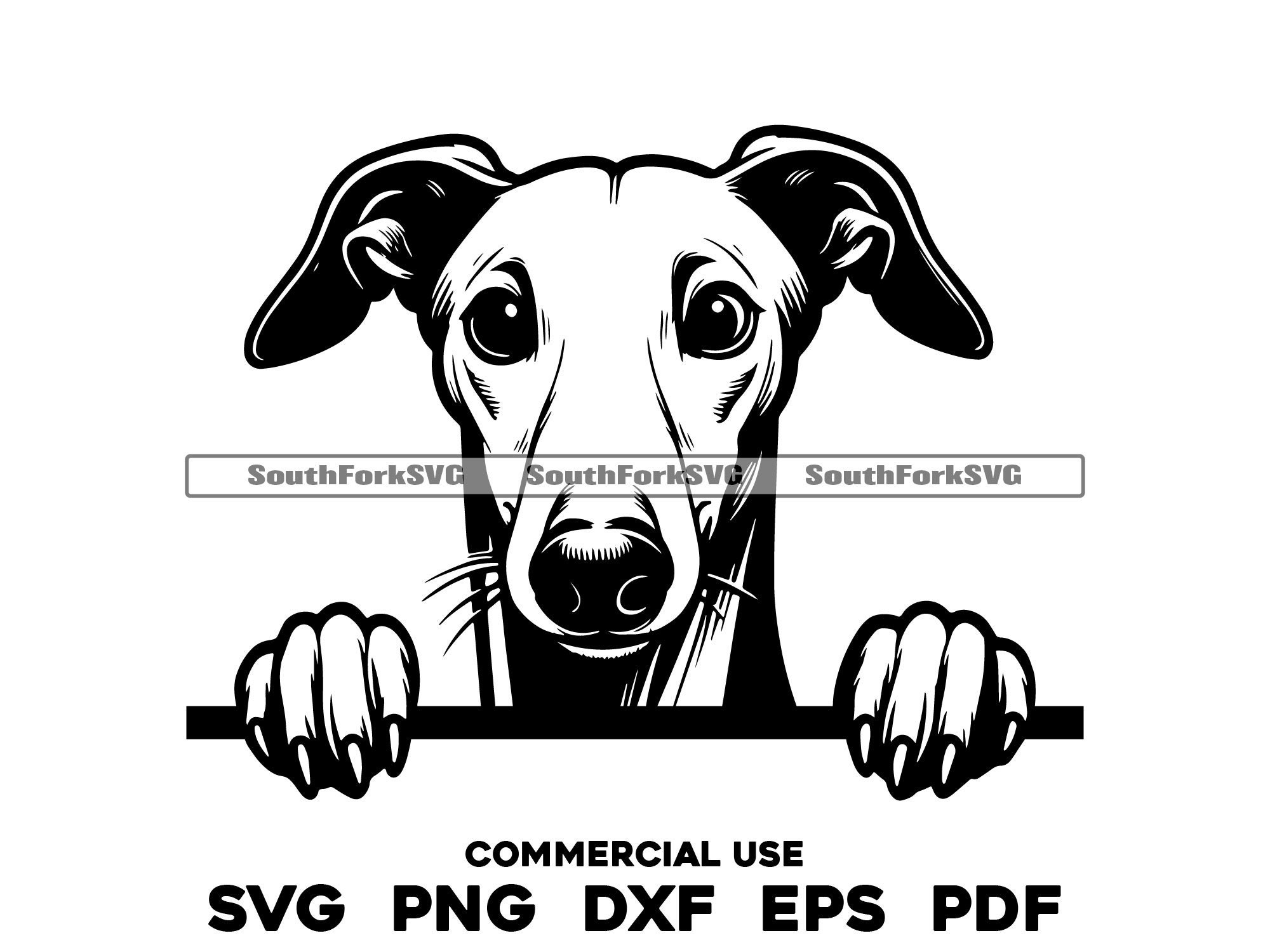 Peeking Greyhound Dog Head Design Svg Png Dxf Eps Pdf | Vector Graphic ...