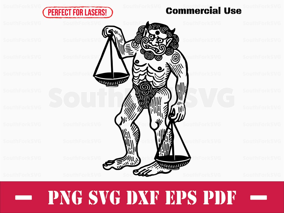Libra Zodiac Sign Japanese Monster Svg Png Dxf Pdf Eps | Vector Graphic ...