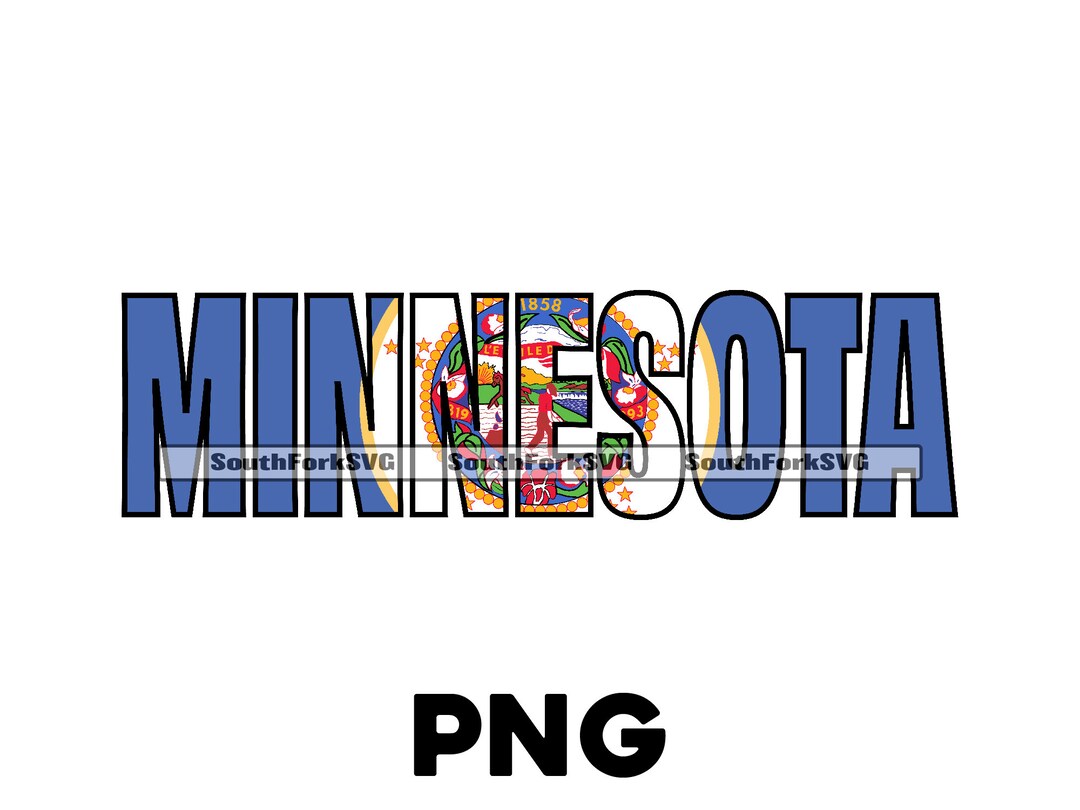 Minnesota State Flag Name Design | PNG ONLY | Graphic Design Print Dye ...