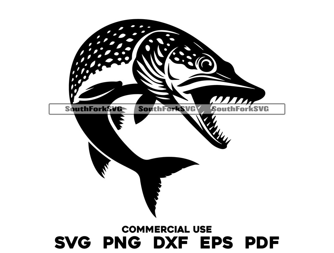 Northern Pike Svg Png Dxf Eps Pdf | Transparent Vector Graphic Design ...