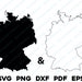 Germany Country Silhouette & Outline Shapes Svg Png Dxf Pdf Eps Vector ...