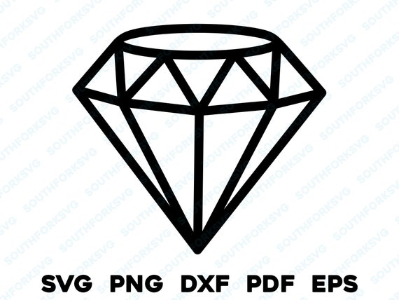Diamond Gem Jewel Svg Png Dxf Eps Pdf Layered by Color Cut - Etsy