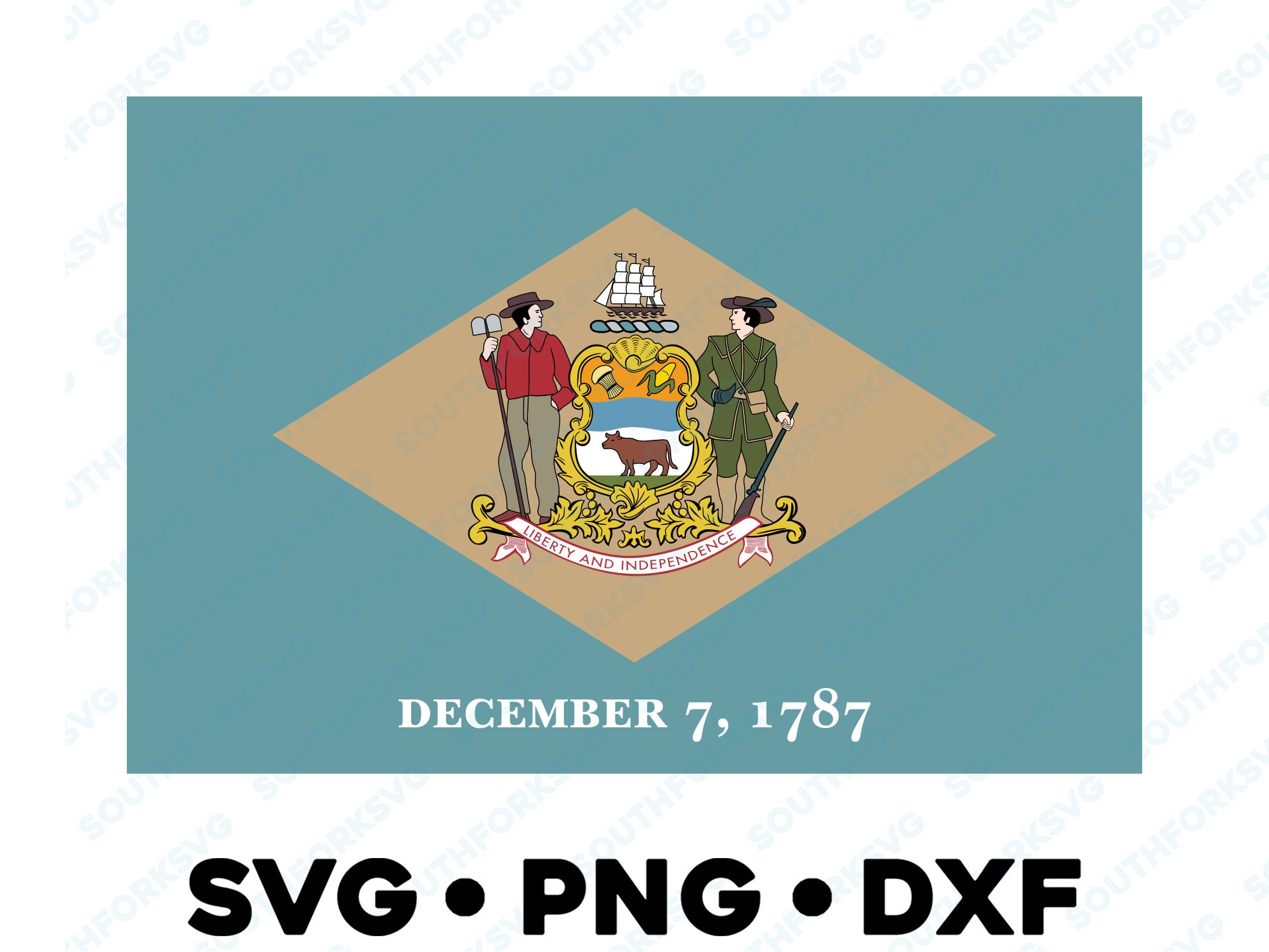 Delaware State Flag Svg Png Dxf Vector Graphic Design Digital - Etsy