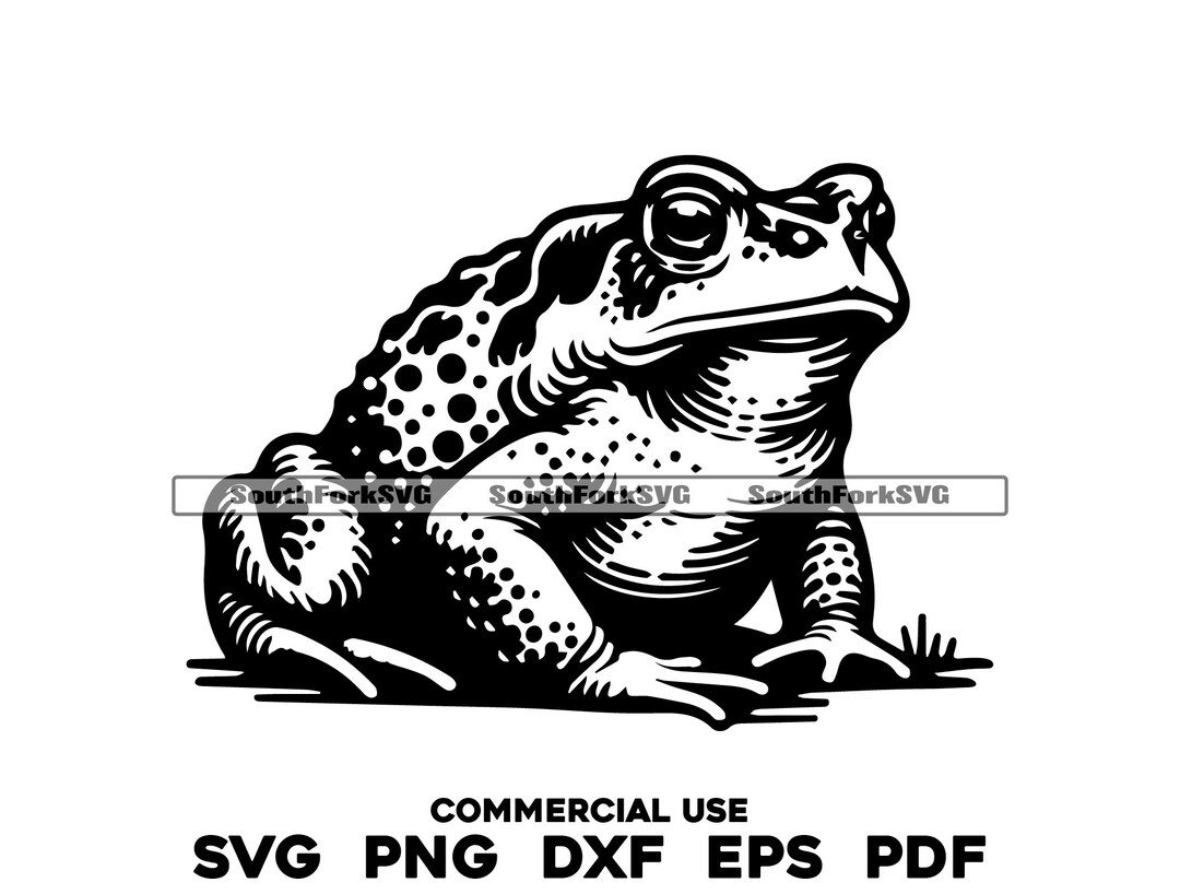 Toad Frog Svg Png Dxf Eps Pdf | Vector Graphic Cut File Laser Clip Art ...