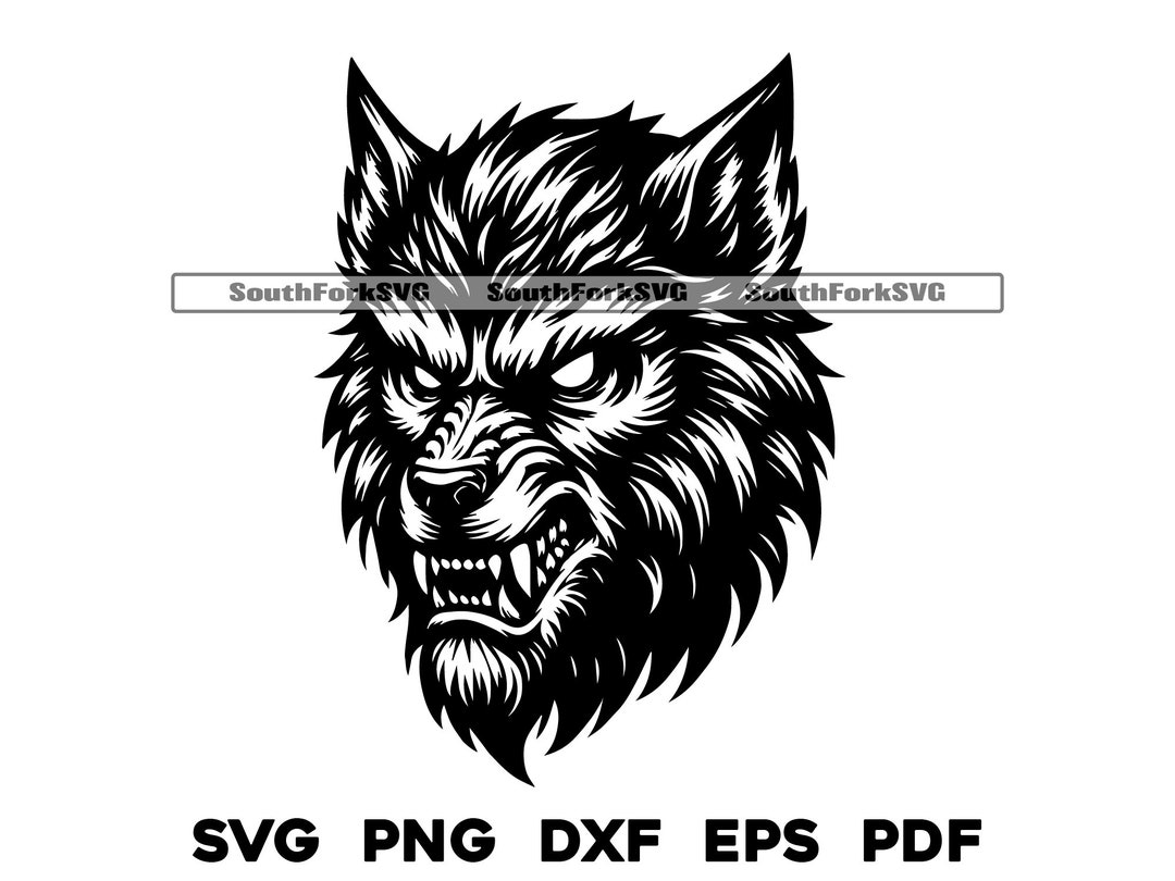 Werewolf Head Svg Png Dxf Eps Pdf | Transparent Vector Graphic Design ...