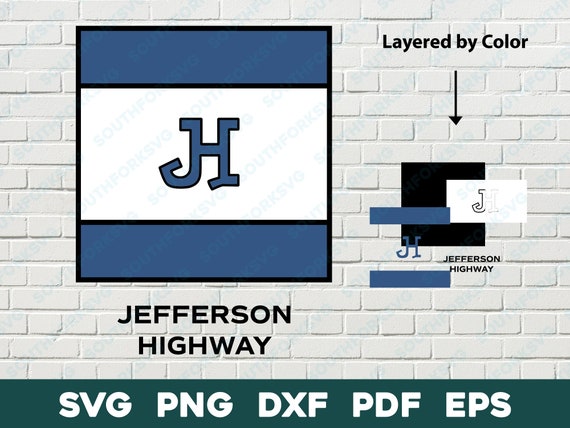 Jefferson Highway Pole Trail Marker Svg Png Dxf Pdf Eps Vector - Etsy