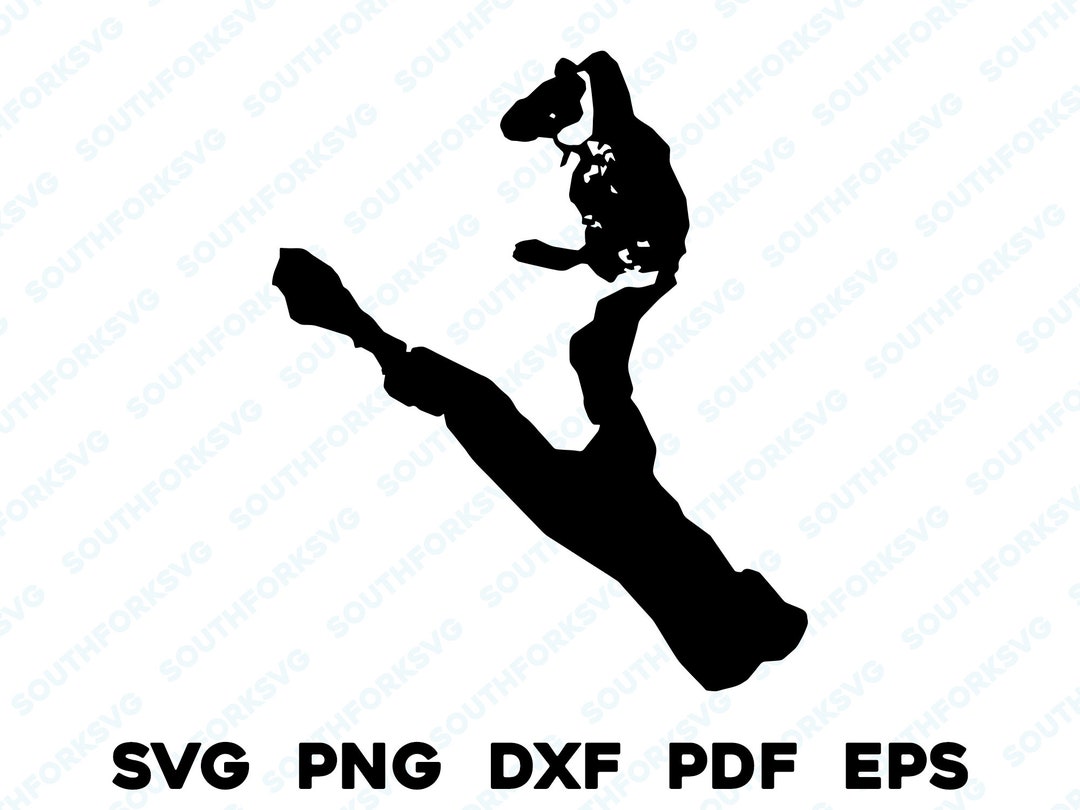 Portage Lake Maine Map Shape Silhouette Outline Svg Png Dxf Pdf Eps ...