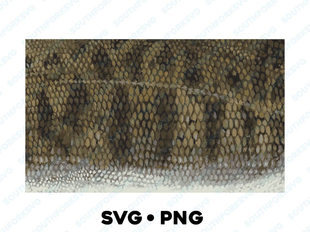 Smallmouth Bass Skin Pattern SVG PNG Trout Bass Pike Muskie Crappie Fly ...