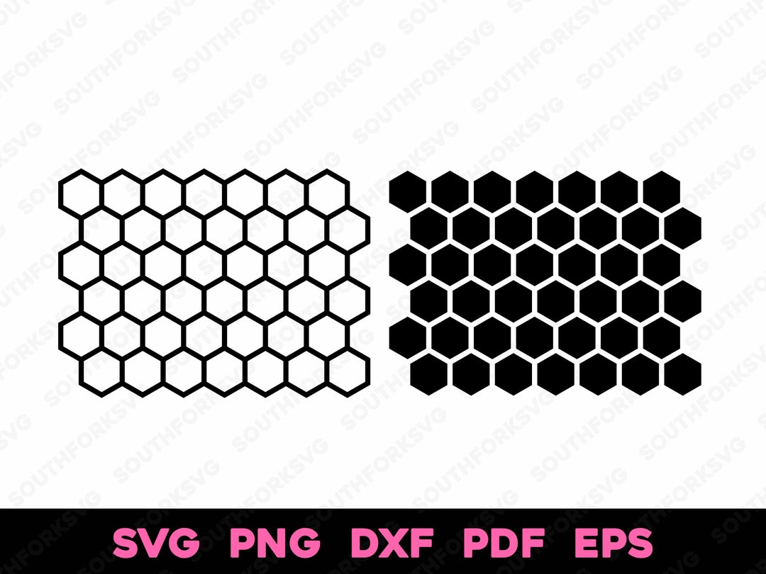Honeycomb Pattern Svg Png Dxf Eps Pdf | Seamless Hexagon Vector Graphic ...