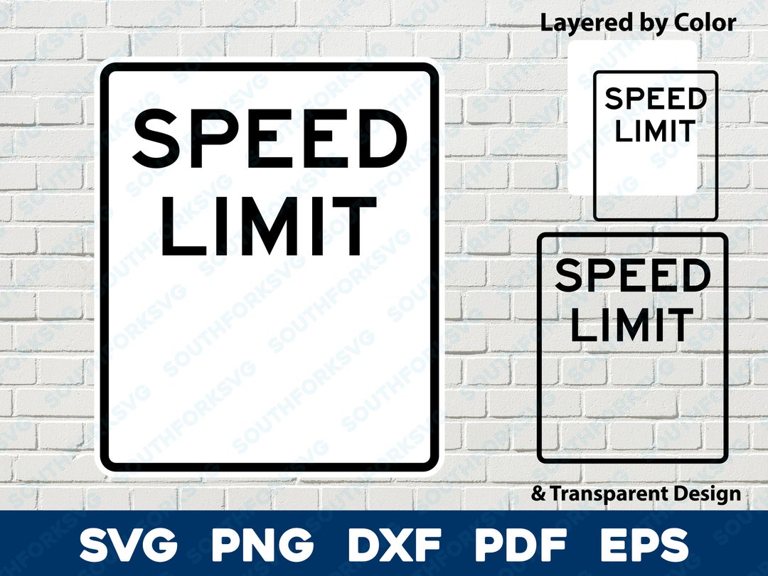 Blank Speed Limit Sign Logo Symbol Svg Png Dxf Eps Pdf Layered by Color ...