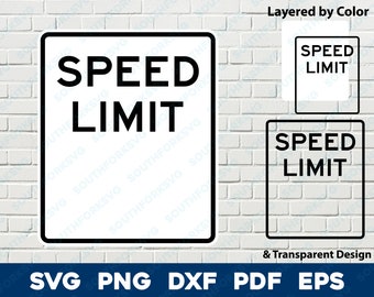 Speed Limit 3 Sign Logo Symbol Svg Png Dxf Eps Pdf Layered by Color Cut ...
