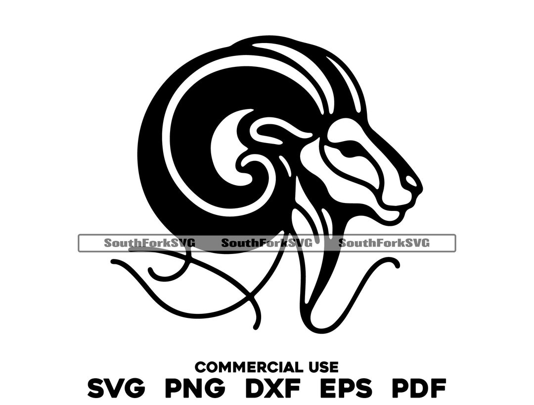Aries Ram Zodiac Symbol Svg Png Dxf Pdf Eps Vector Graphic Design Cut ...