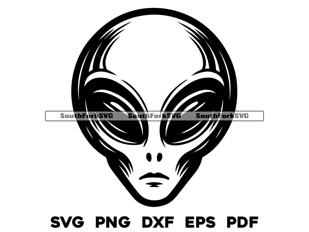 Alien Head Design Files | Svg Png Dxf Pdf Eps | Vector Graphic Design ...