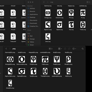 Greek Alphabet Letters SVG PNG DXF Bundle, Greek Svg, Greek Font Svg ...